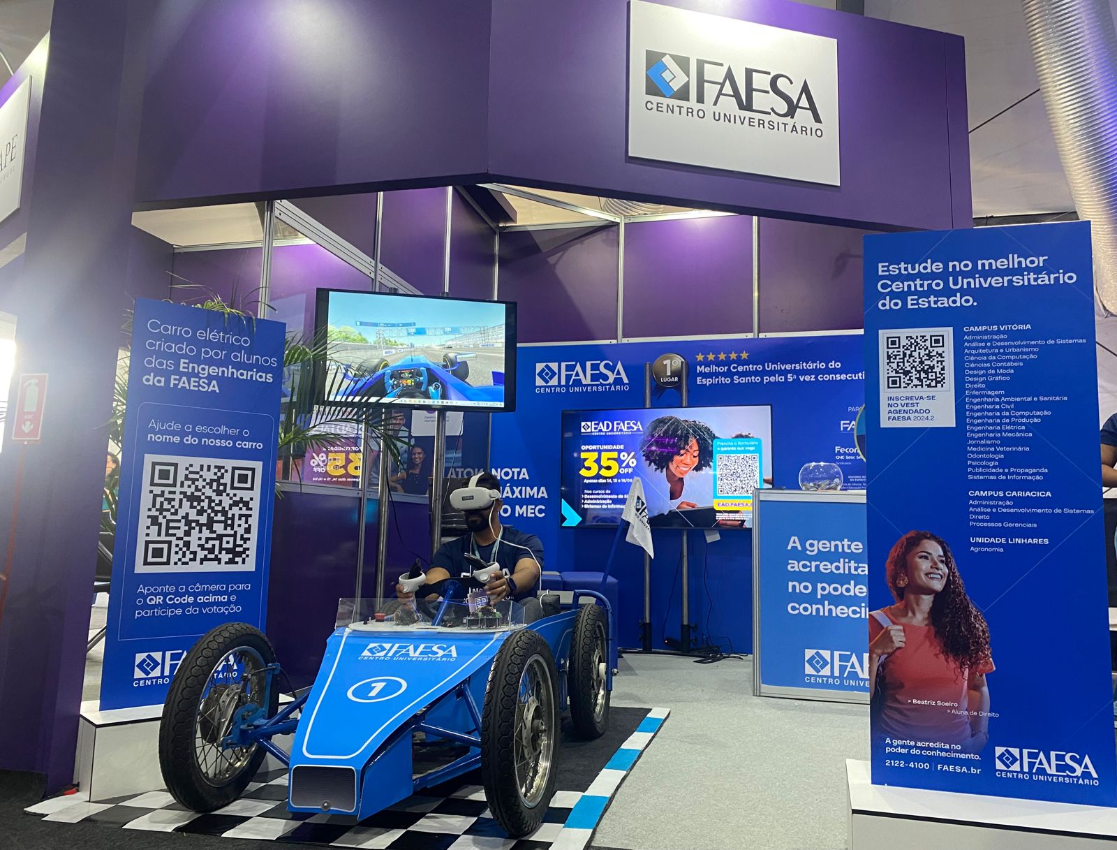 ESX 2024: FAESA apresenta simulador de realidade virtual de Fórmula 1 – Revista Ekletica